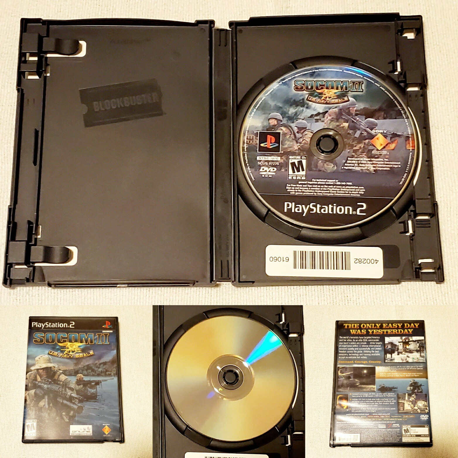 PRE-OWNED - SOCOM II US Navy Seals - PS2 w/ BLOCKBUSTER VIDEO CASE | eBay