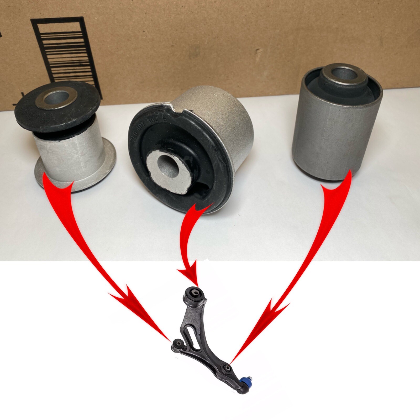 3 FRONT LOWER CONTROL ARM BUSHINGS FOR 2009-2015 AUDI Q7 ONE SIDE | eBay