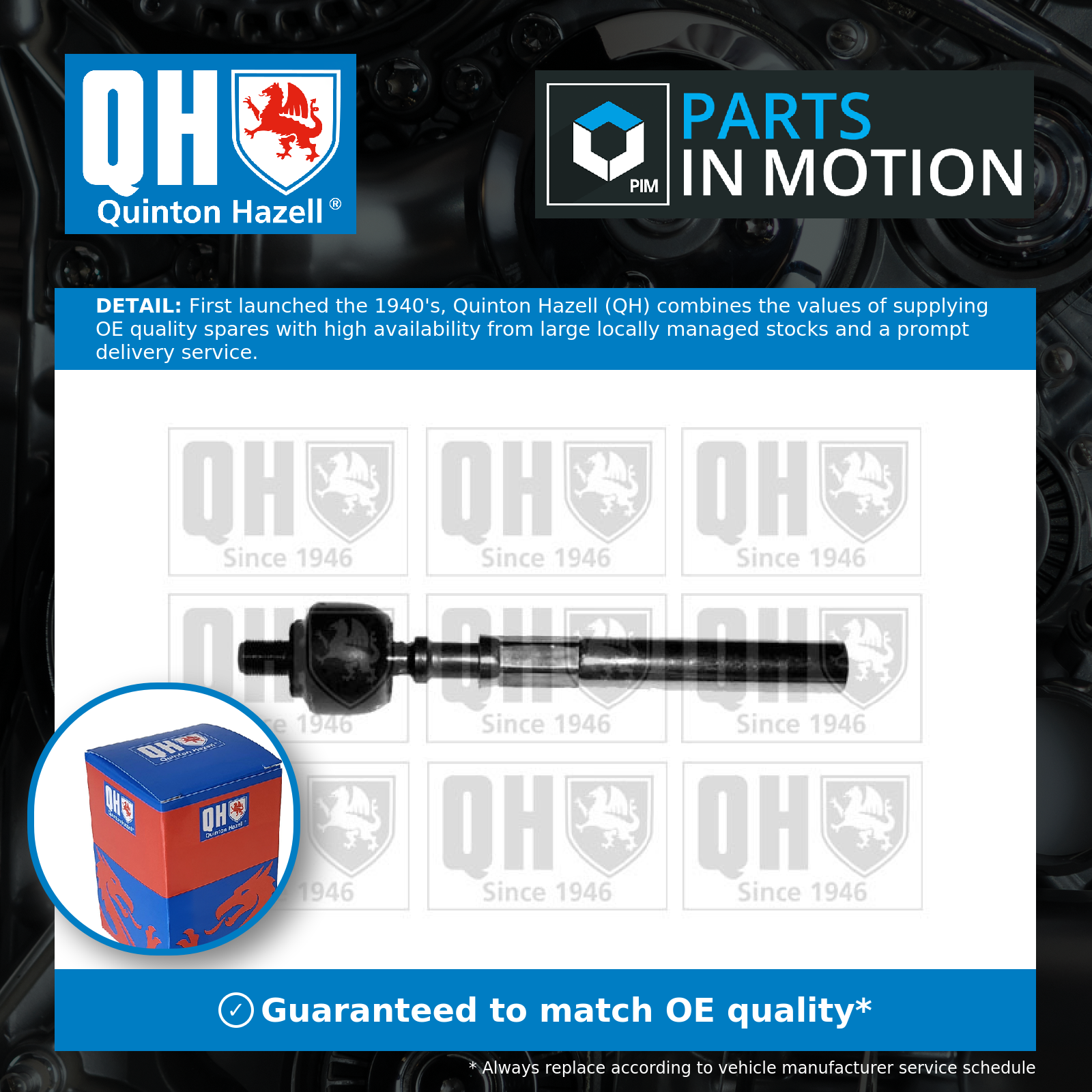 Inner Rack End fits PEUGEOT 405 1.6 87 to 96 Tie Rod Joint QH 381298 ...