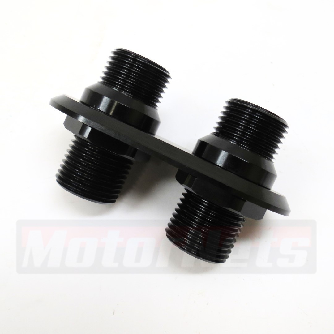 3pc Firewall Bulkhead Fitting 2-Port Plate Heater AC Connector Black ...