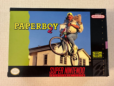 Paperboy 2 (SNES, 1991 Super Nintendo) CIB w/Manual VG to VF Tested ...