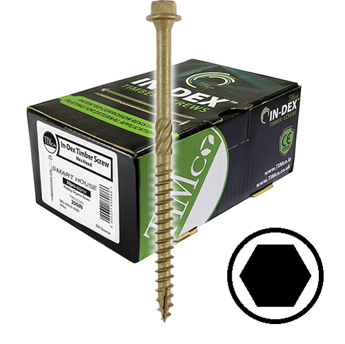 TIMco IN DEX Landscape Screws Hex Head Sleeper Decking Fixing Timber ...