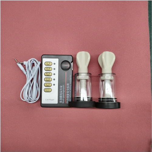 E-Stim Shock Nipple Suction Pump Breast Stimulation Enlarger ...