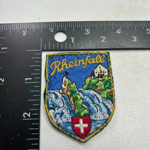 Vtg Europe's Largest Plain Waterfall RHEINFALL Switzerland Patch 40a8 ...