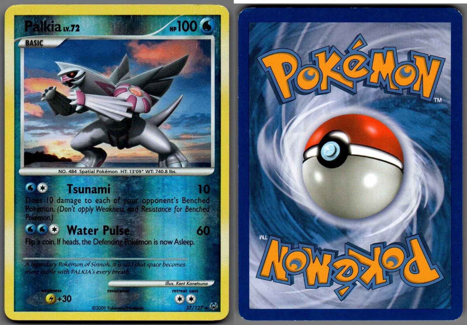 2009 Pokemon, Platinum, #37/127 Palkia Lv. 72, Reverse Holo Rare (c) | eBay