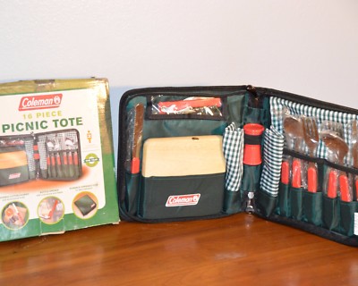 COLEMAN 16 PIECE PICNIC TOTE FOR 2 | eBay