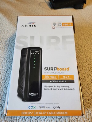 Arris Surfboard SBG10 DOCSIS 3.0 Cable Modem Wi-Fi 5 AC1600 | eBay