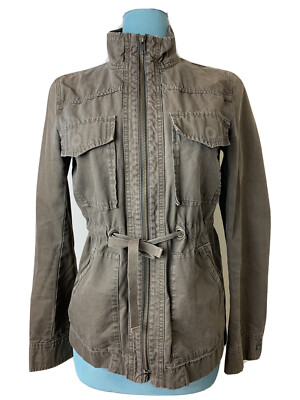 J Crew Cargo Jacket Long Sleeve Size XS Zip Olive Green | eBay