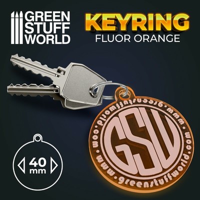 Round GSW logo Keyring - ORANGE- fluor fluorescent keychain | eBay