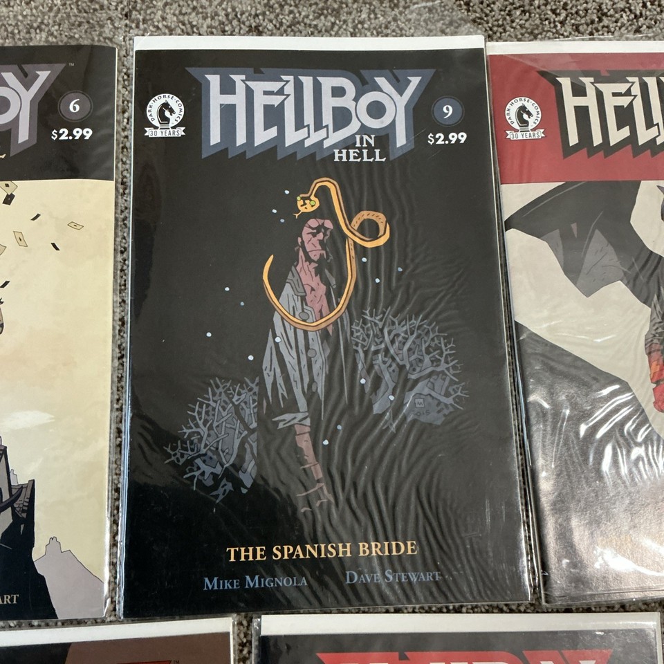 Hellboy 7 Comic Lot Hellboy In Hell #5,6,9,10 Wild Hunt #3-4, Bprd 1953 #3 | eBay