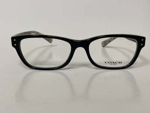 Authentic Coach 6082 5353 Black/Wild Beast Plastic Rectangle Eyeglasses ...
