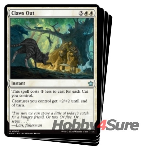 Claws Out X4 M/NM Magic: The Gathering MTG Foundations | eBay