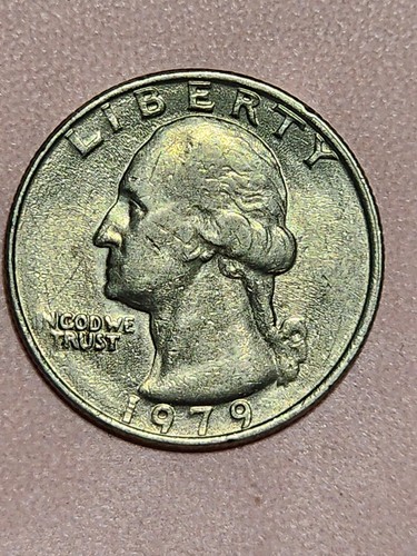 1979 Washington Quarter-No Mint- In Cod We Trust- US Coin- Rim Letters ...