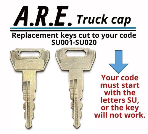 A.R.E. ARE Truck Cap Keys Replacement Key Cut to Code SU01-SU20 SU001 ...