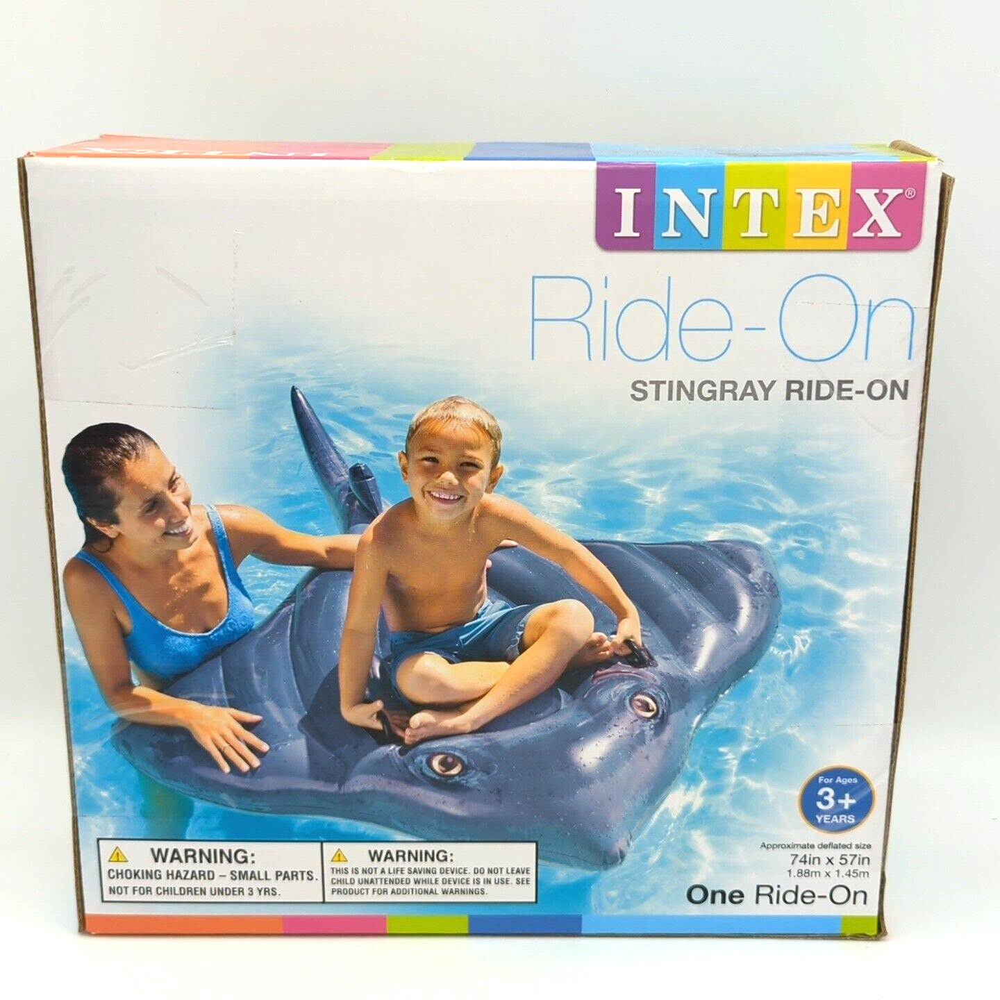 INTEX Ride On Stingray Inflatable Pool Float Swimming Toy 74' x 57" | eBay