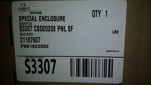 Hoffman nVent CSD20208/SPL 20x20x8" Enclosure 4 Button Cutouts and ...