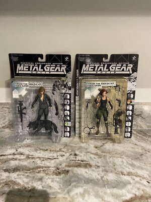 VINTAGE METAL GEAR SOLID MERYL SILVERBURGH & SNIPER WOLF FIGURES 1999 ...