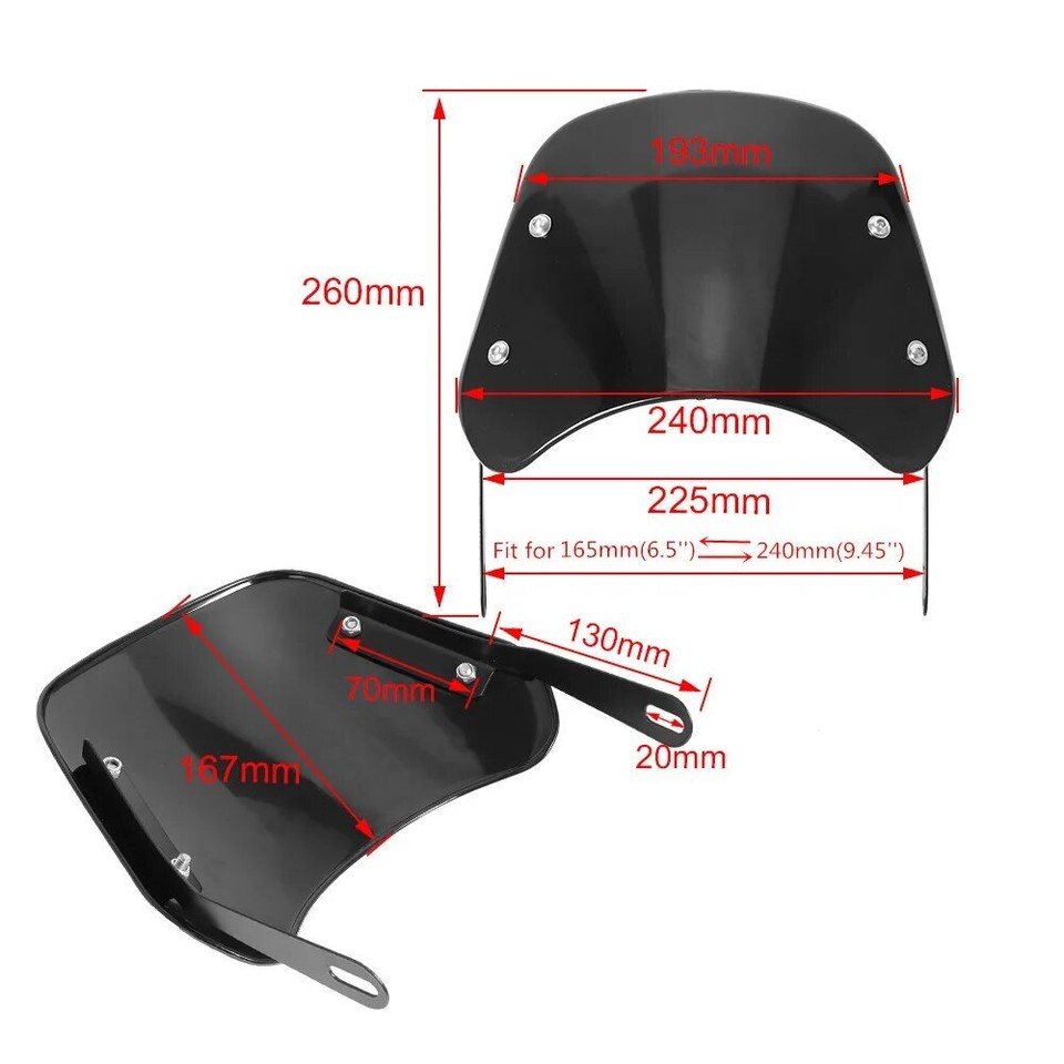 For KAWASAKI Z650RS Z650 RS Retro Windscreen Wind Screen Deflector ...