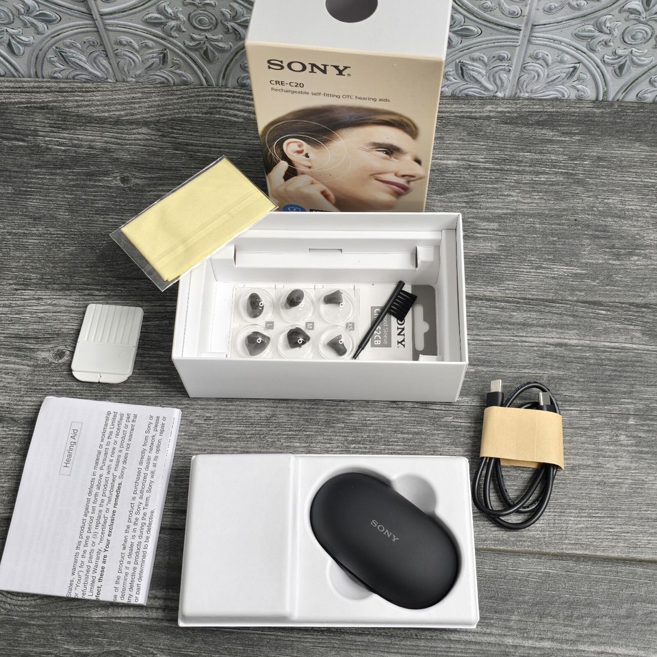 Sony CRE-C20 SelfFitting OTC Hearing Aids f/Mild to Moderate Hearing Loss CREC20 | eBay