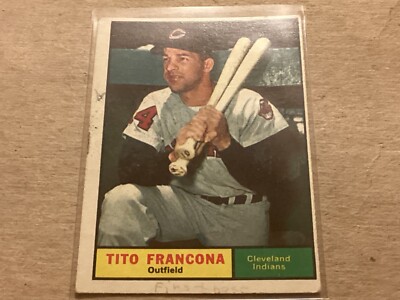 1961 Topps Baseball High Number #503 Tito Francona - EX-NM - Great ...