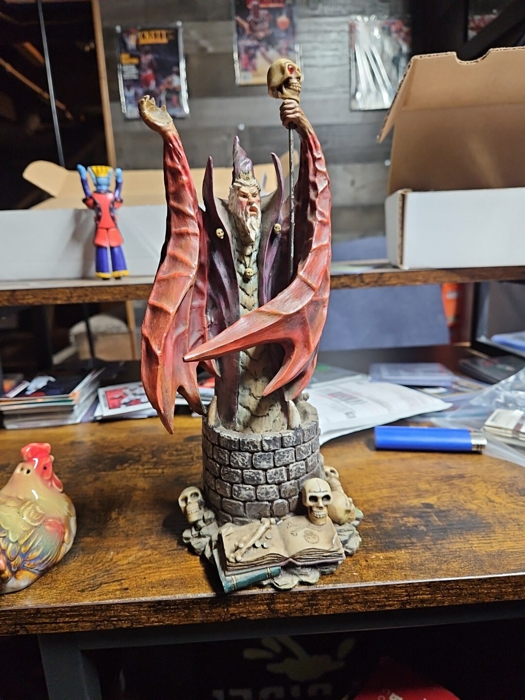 Vintage Art Pottery Wizard Statue | eBay