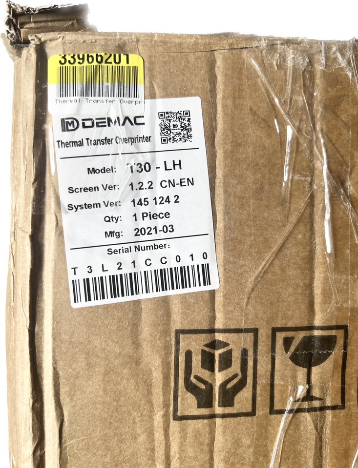 DEMAC T30-LH Transfer Thermal Overprinter/ TTO Printer in 32mm Left ...