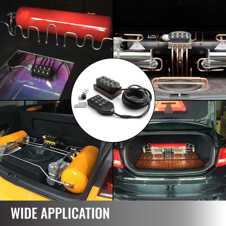 Air Ride Solenoid Valves with Switch Controller +5 in 1 Display Air ...