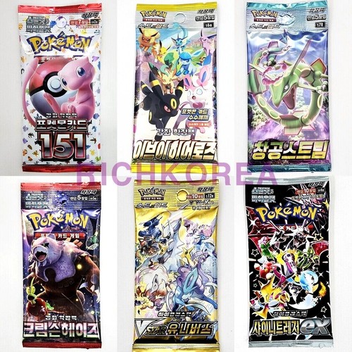 KOREAN Pokemon Cards Eevee Heroes Evolving Skies 151 etc PICK YOUR Pack ...