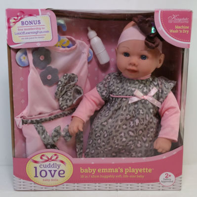CUDDLY LOVE BABY EMMA'S PLAYETTE 18" DOLL HUGGABLY SOFT LIFE SIZE ...