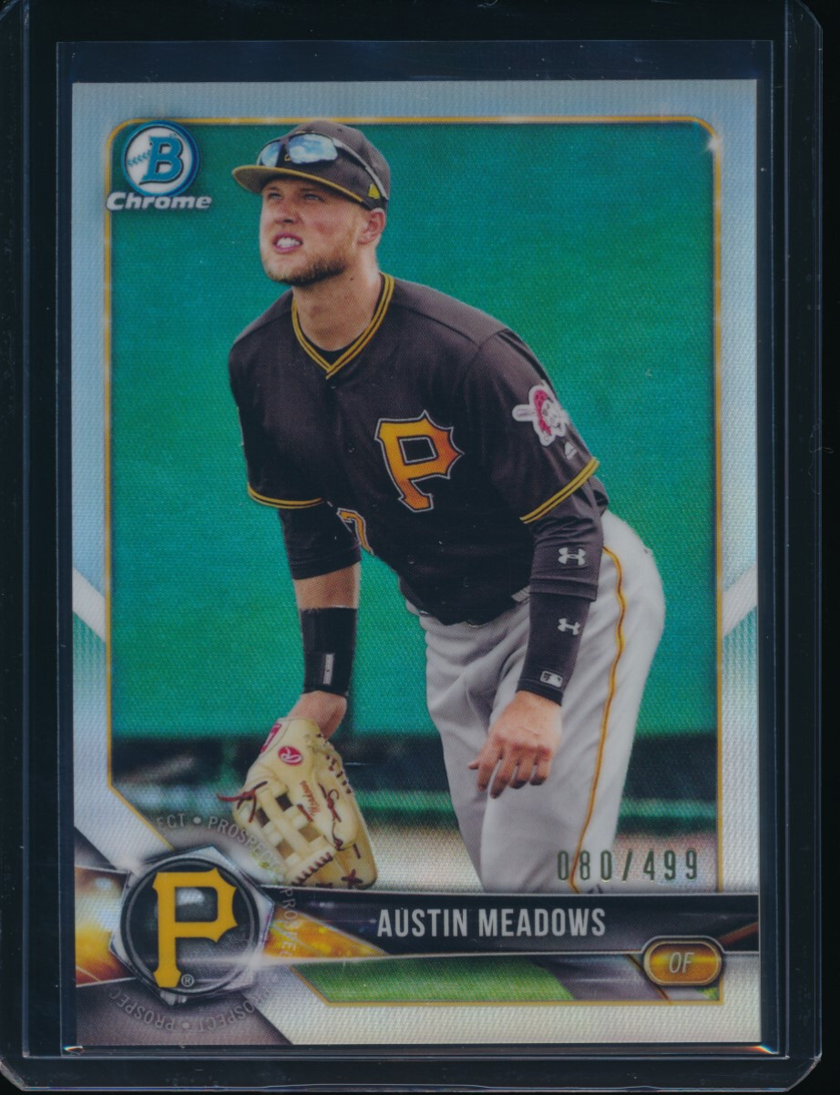 AUSTIN MEADOWS 2018 Bowman Chrome Prospects REFRACTOR #/499 Rookie Card ...