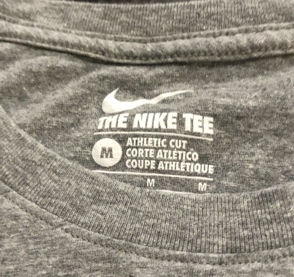 Nike Mens Medium Michigan Wolverines Gray Long Sleeve Tee T Shirt | eBay