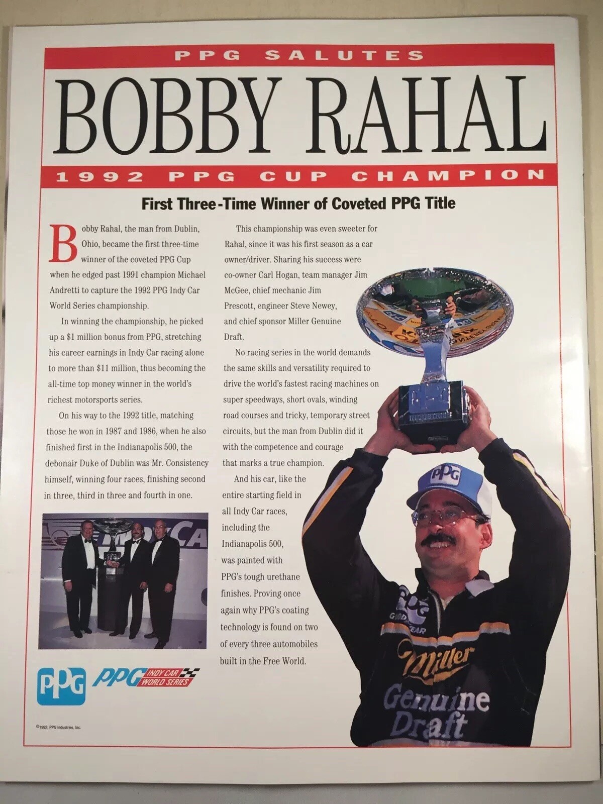 Danny Sullivan Autographed/Signed IndyCar Racing Magazine Feb/Mar 1993 ...