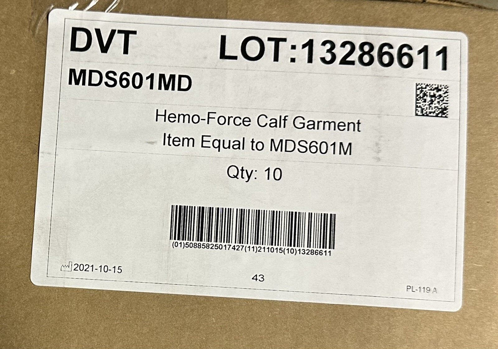 (1 Pair) MEDLINE Stryker MDS601MD Medium Hemo-Force DVT Calf Sleeves ...