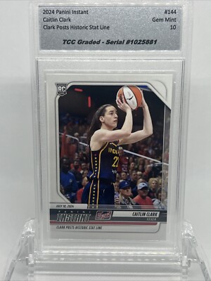 2024 Panini Instant Caitlin Clark Historic Stat Line TCC Graded Gem ...