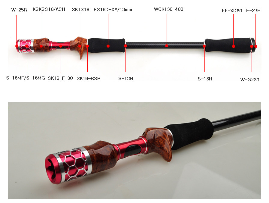 Aluminum Winding Check Fishing Rod Building for KDPS-16 and KSKSS16/ASH ...