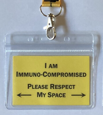 Immuno-Compromised ID badge | eBay UK