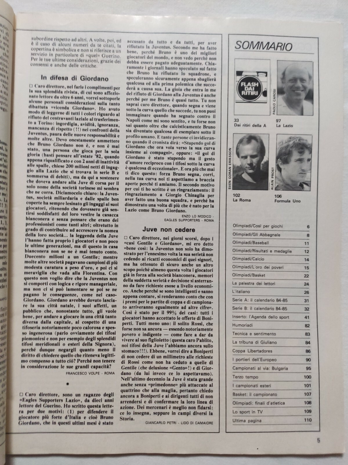 Guerin Sporty 32-1984 Maradona Carl Lewis Olympics Los Angeles '84 ...