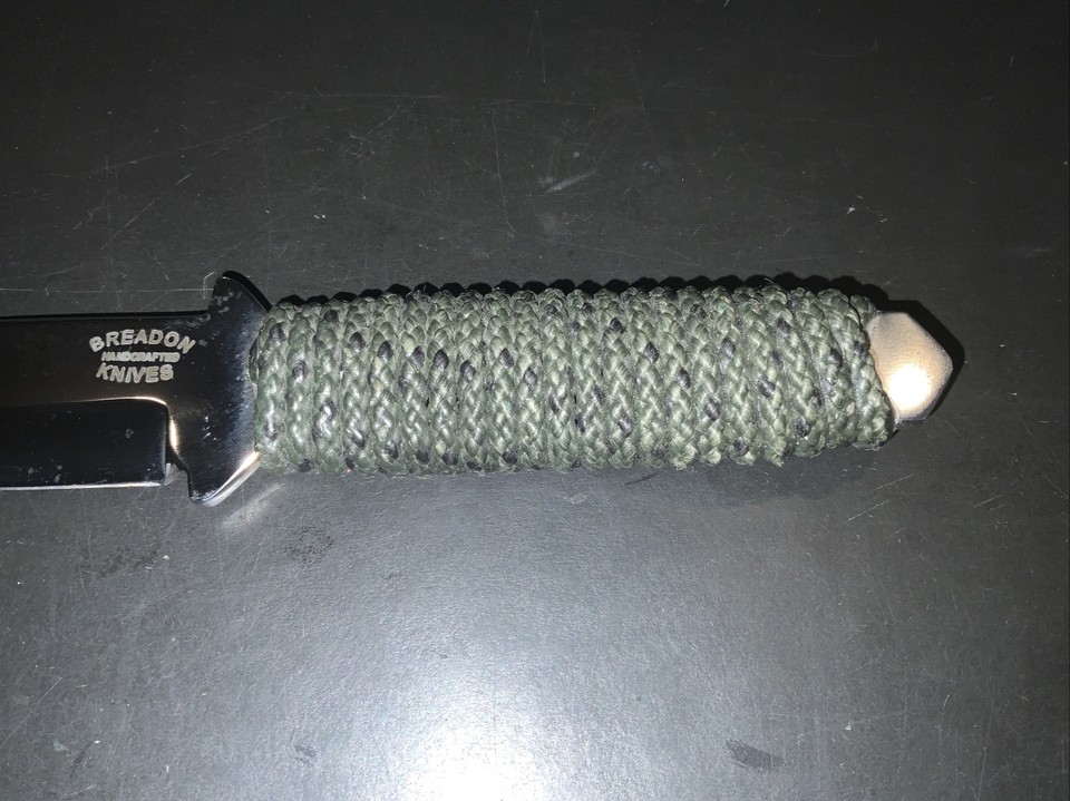 Breadon Handcrafted Knives Rope Wrapped Fixed 4” Blade Knife Very Clean ...