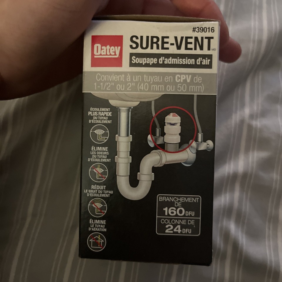 Oatey Sure Vent Air Admittance Valve 1-1/2" To 2" vent pipe 20 DFU | eBay
