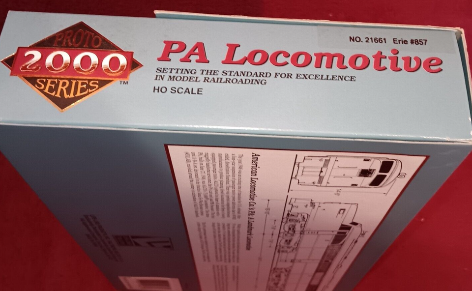 Proto 2000 Series PA Locomotive 21661 Erie #857 Brand New Please Read ...
