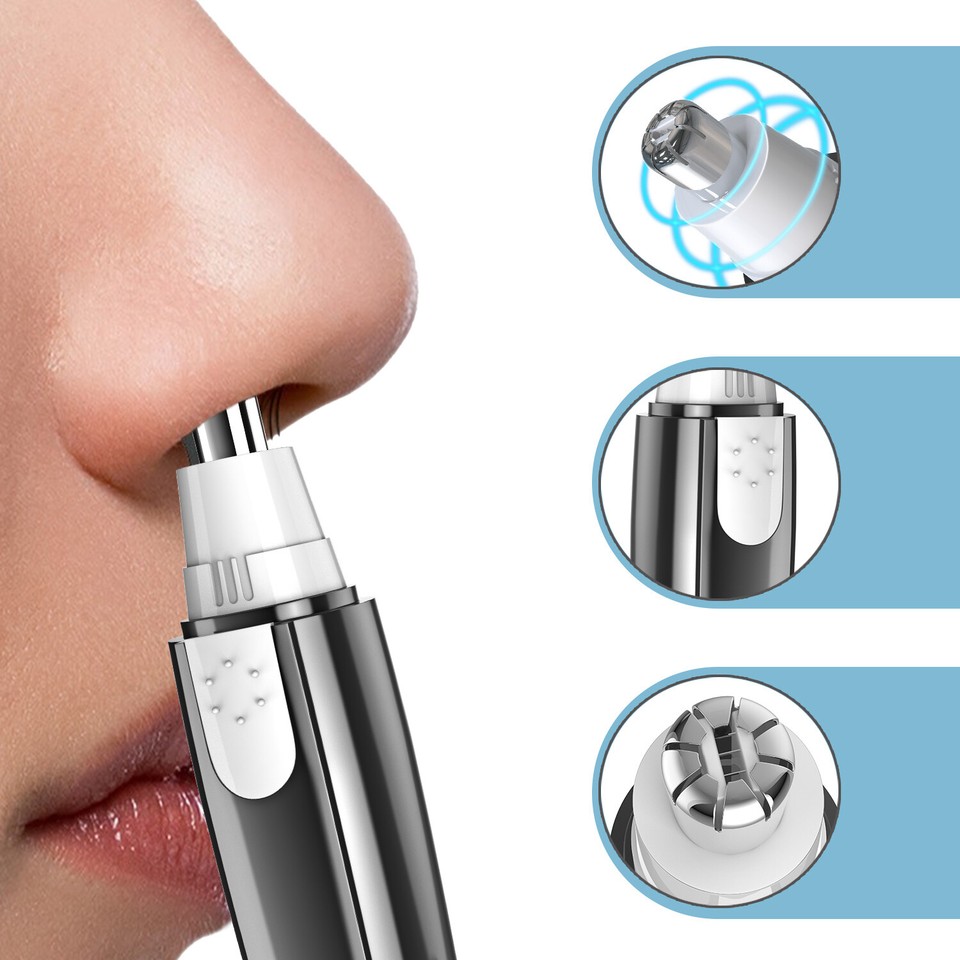 Electric Nose Ear Hair Trimmer Eyebrow Shaver Clipper Groomer Cleaner ...