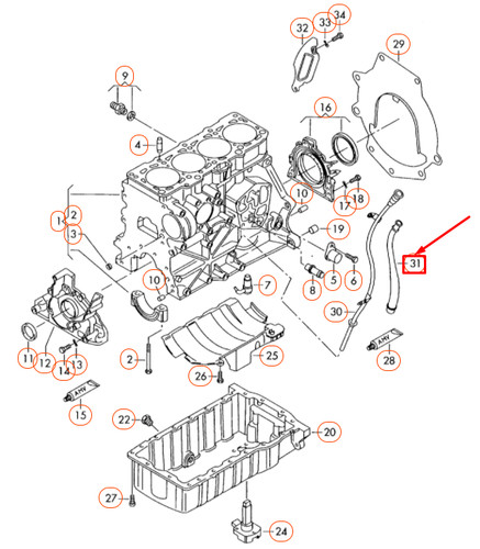 VOLKSWAGEN TRANSPORTER T5 ENGINE CRANKCASE BREATHER LINE 06A103217C NO ...