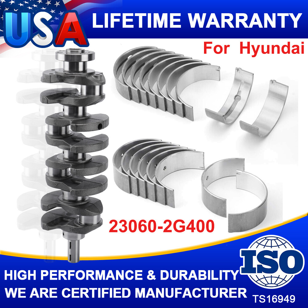 Crankshaft & Bearings For 2010-2014 Hyundai Genesis Coupe Sonata Kia ...