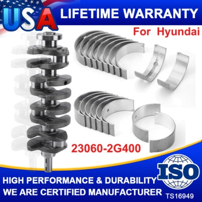 Crankshaft & Bearings For 2010-2014 Hyundai Genesis Coupe Sonata Kia ...