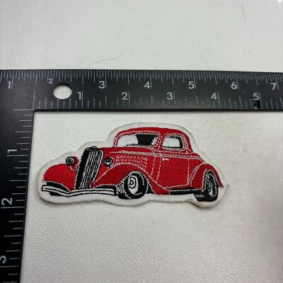 FANCY RED ANTIQUE CAR Patch (Car Auto) (Patch Is NOT Antique...Of Old ...