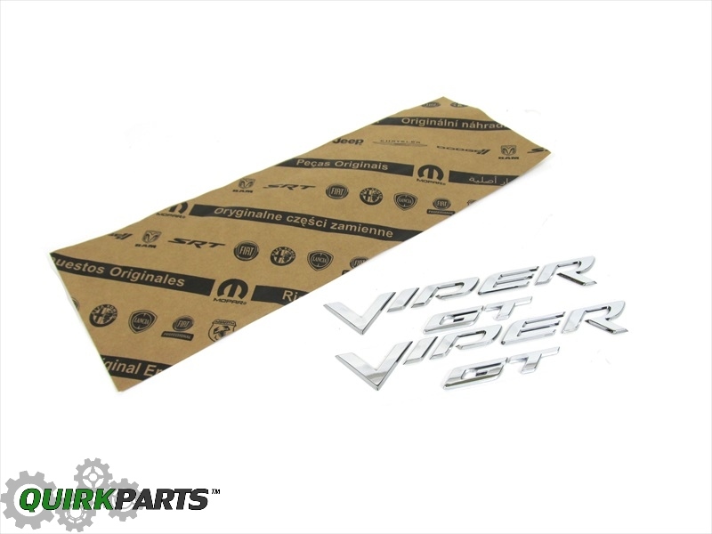 2015-2017 DODGE VIPER GT SIDE DOOR CHROME VIPER GT EMBLEM NAMEPLATE ...