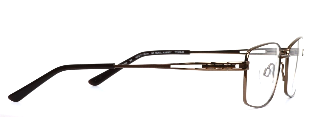 CHARMANT CH12163 BR Brown Womens Rectangle Full Rim Eyeglasses 53-17 ...