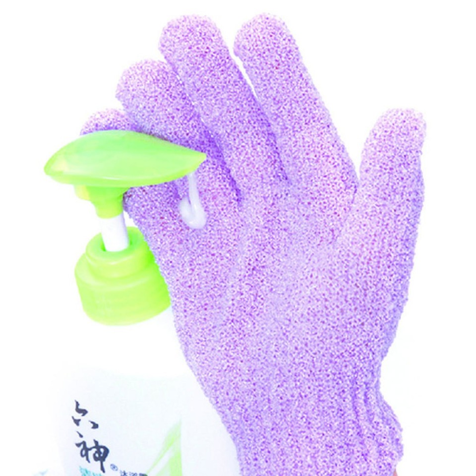 4 Pairs Body Exfoliator Scrubber Scrubbing Gloves Bathing Accessories ...