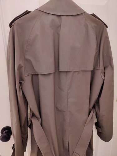 LONDON FOG by GREENWOOD SZ 38 Beige Duster Rain Coat Jacket | eBay