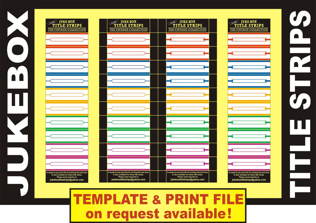 Free Printable Jukebox Label Template - FREE Templates